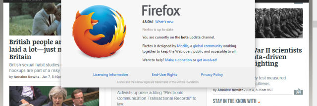 Firefox 48 finally enables Electrolysis for multi-process goodness | Ars Technica