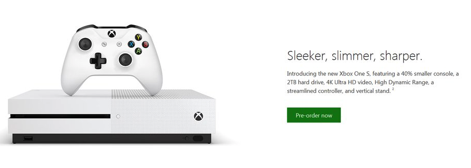 Xbox site outs new slim “Xbox One S” ahead of Monday reveal - Ars Technica