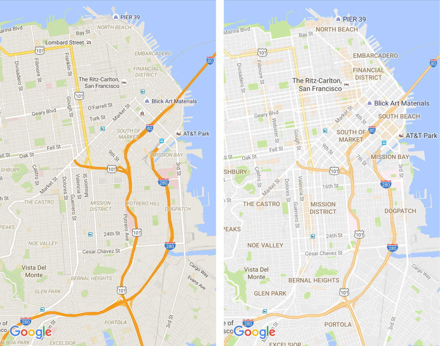 Google Maps cleans up map design, adds “areas of interest” highlight ...