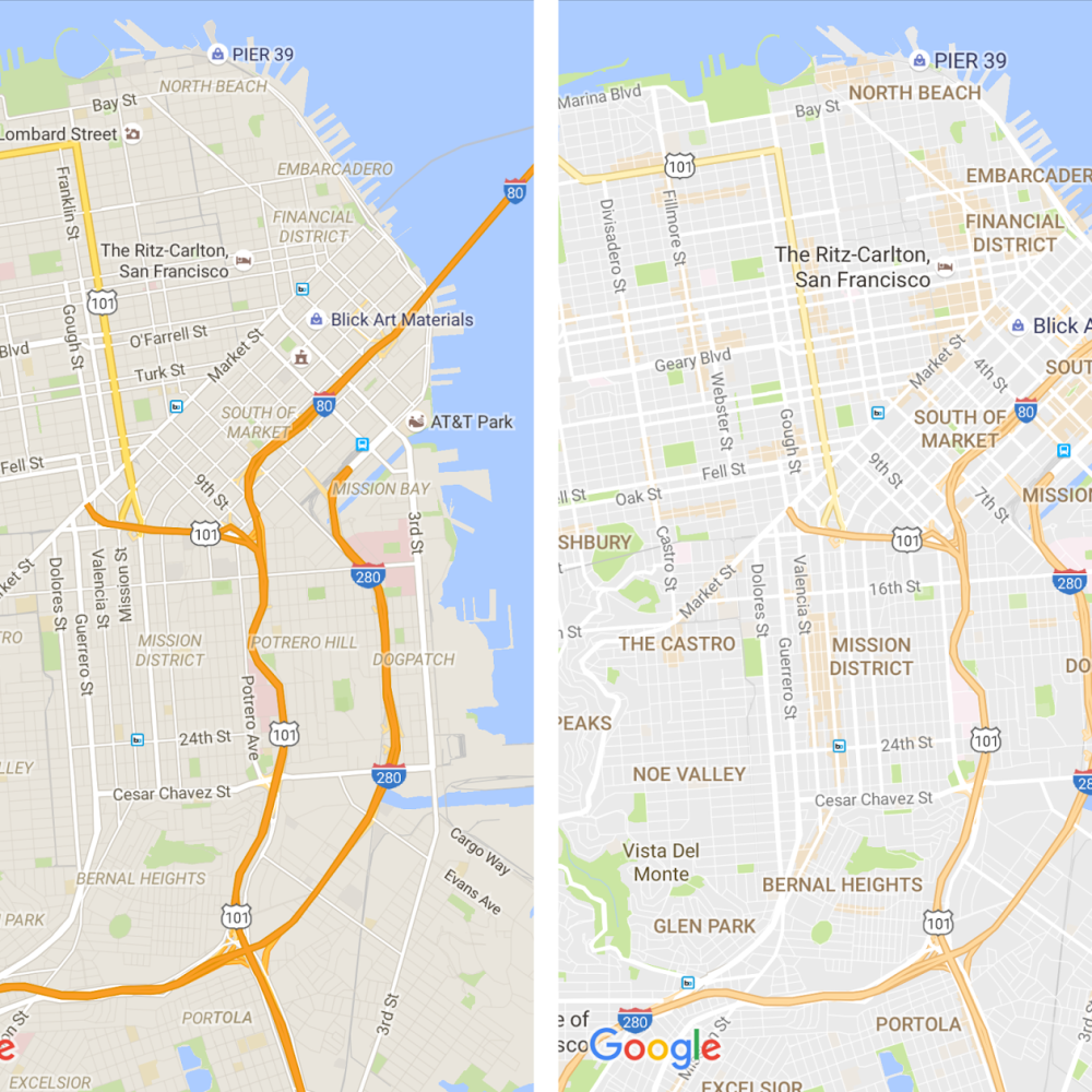 Google Maps cleans up map design, adds “areas of interest” highlight ...