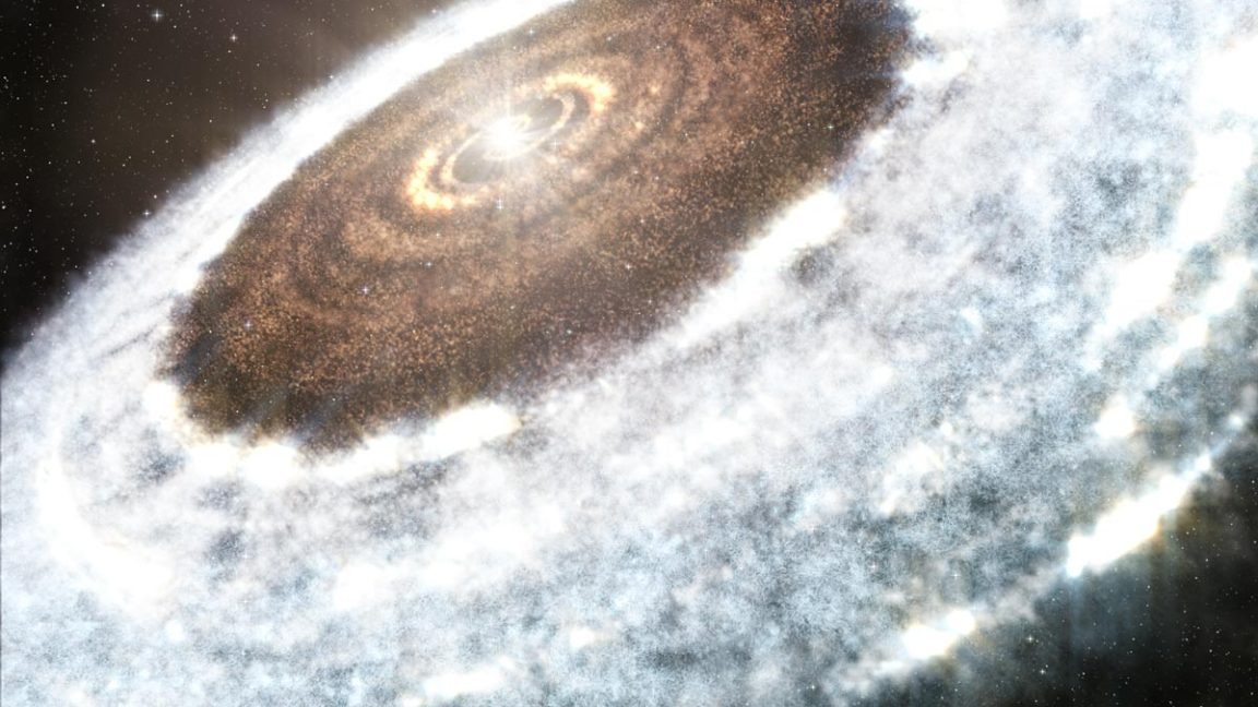 ALMA captures first-ever image of a protostar’s snow line - Ars Technica