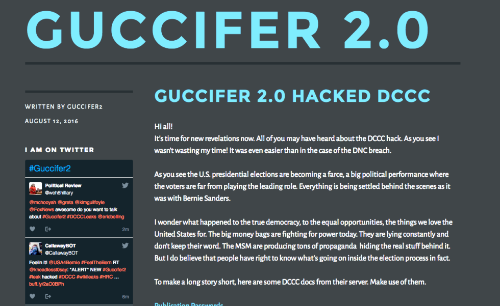 Guccifer 2.0 doxes hundreds of House Democrats with massive document ...