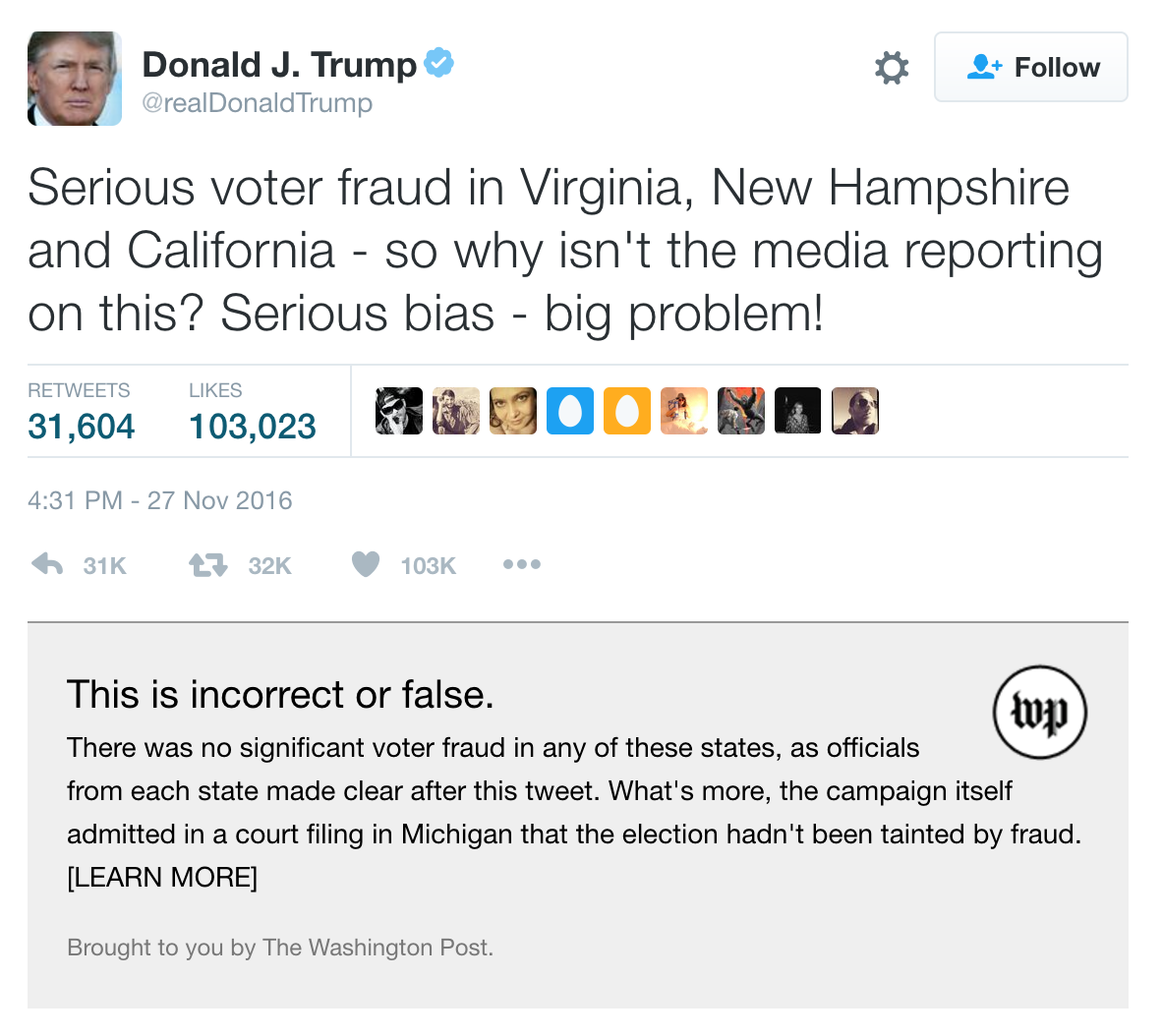 Washington Post automatically inserts Trump fact-checks into Twitter ...