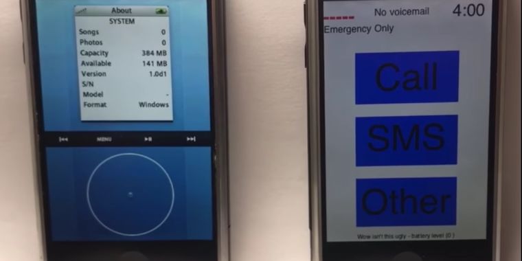 See the iPhone’s early user interface in action, virtual click wheel ...