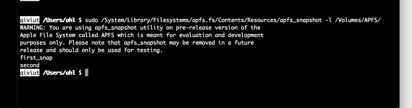Testing Out Snapshots In Apples Next Generation Apfs File System Ars Technica