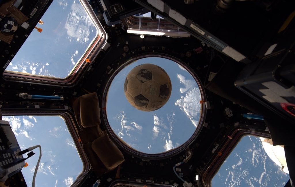 Three decades after Challenger, a soccer ball finally reaches space ...