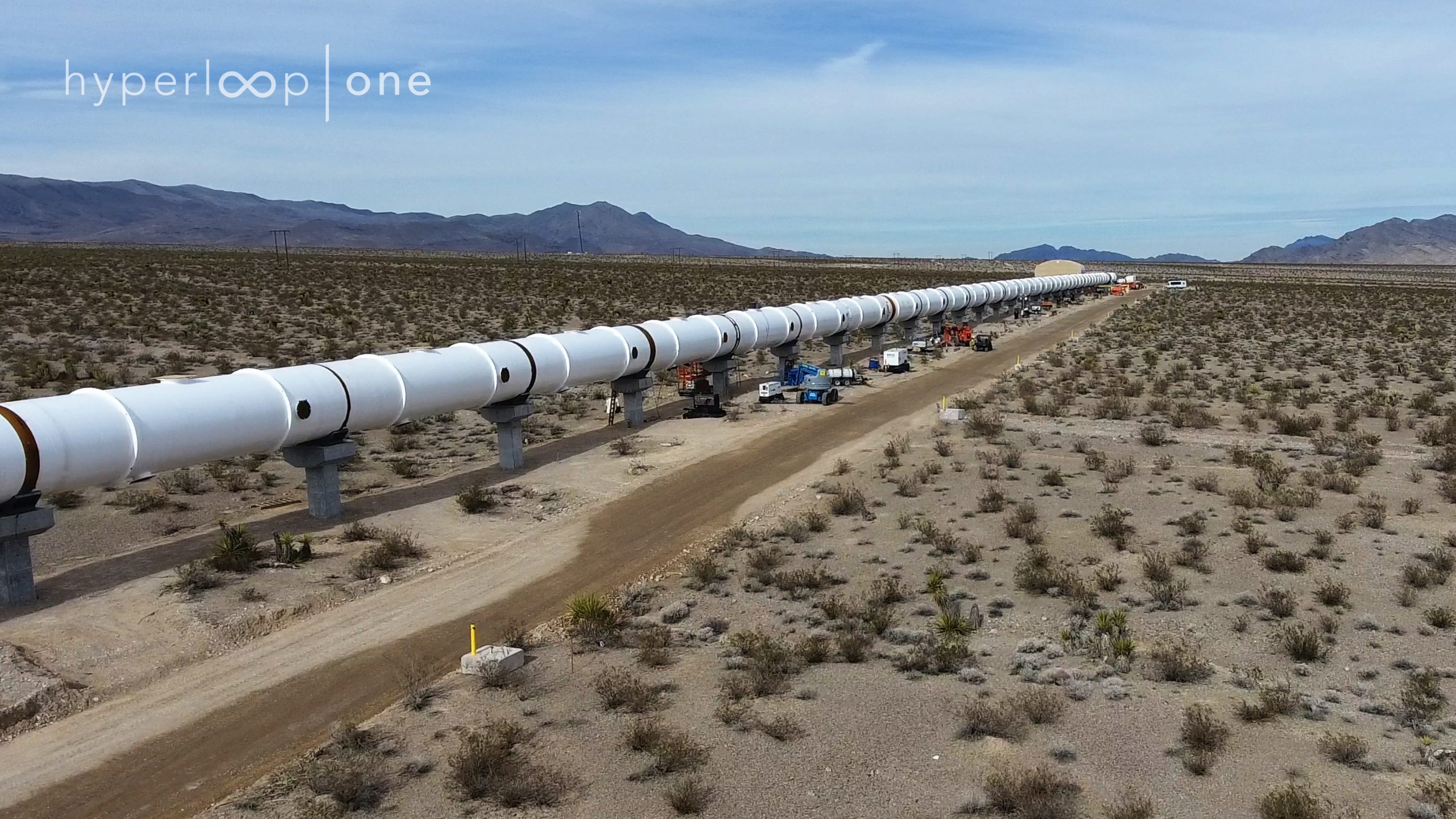 Photos of the 11ft-diameter Hyperloop test track under construction in ...