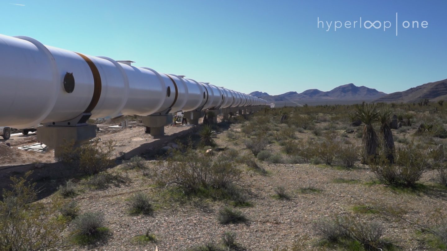 Photos of the 11ft-diameter Hyperloop test track under construction in ...
