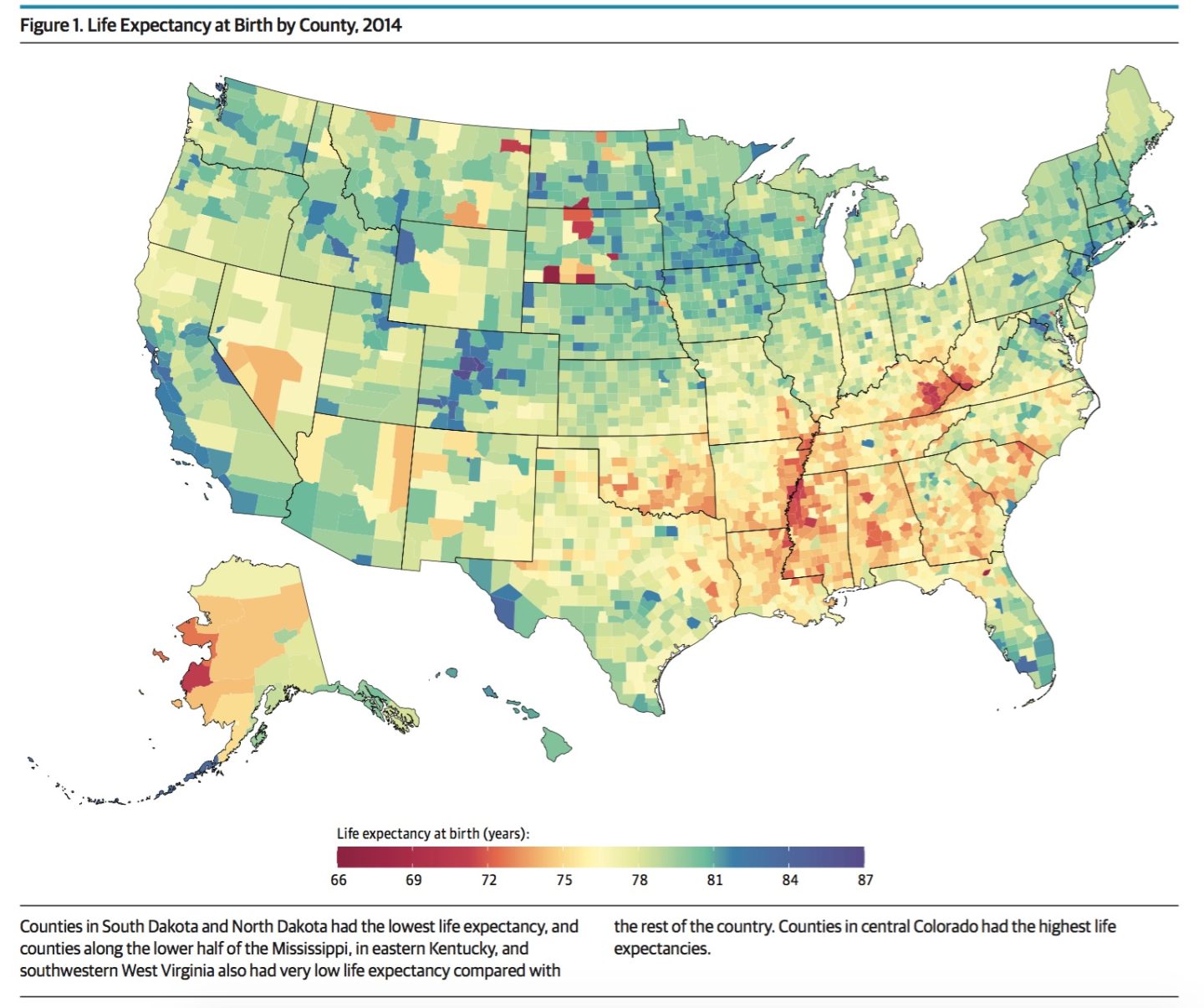 County-by-county disparities in life expectancy are large—20yrs—and ...