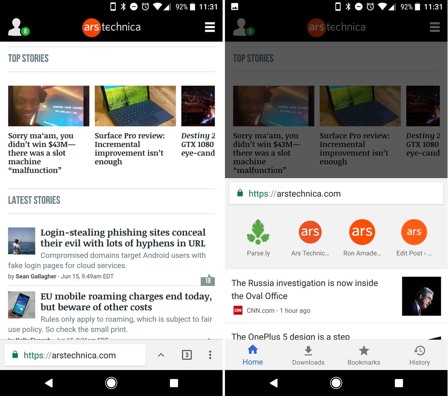 Hands-on with Chrome’s wild new mobile interface - Ars Technica