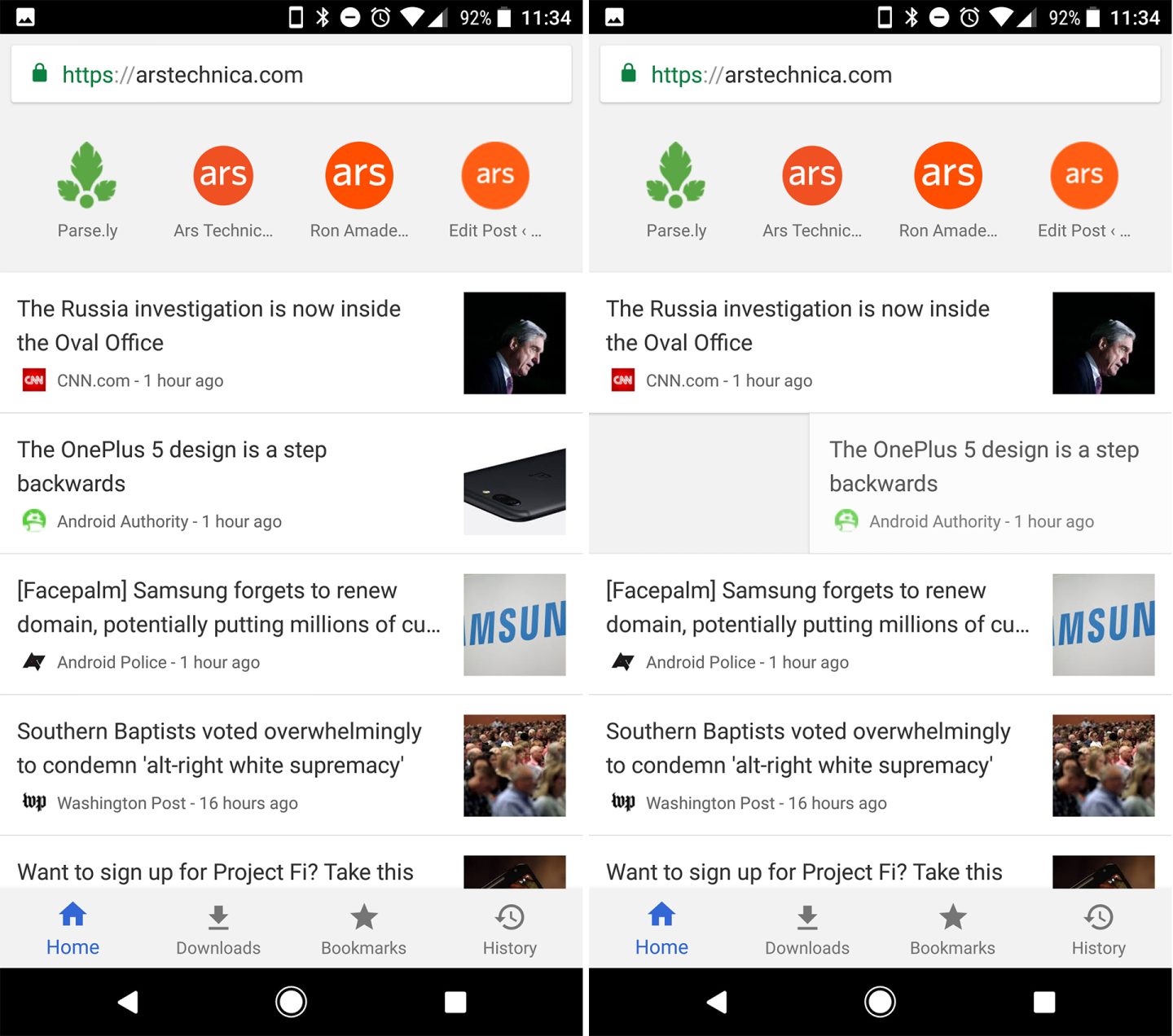 Hands-on with Chrome’s wild new mobile interface - Ars Technica