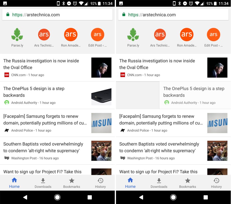 Hands-on with Chrome’s wild new mobile interface - Ars Technica