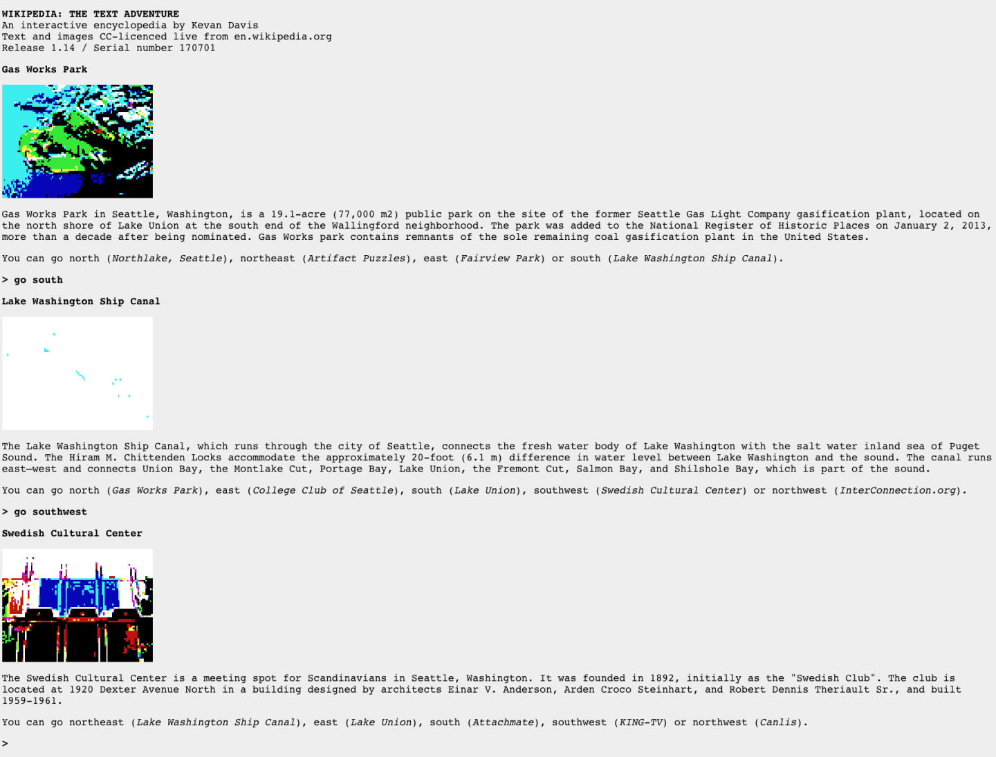A programmer turned Wikipedia into a classic text adventure - Ars Technica