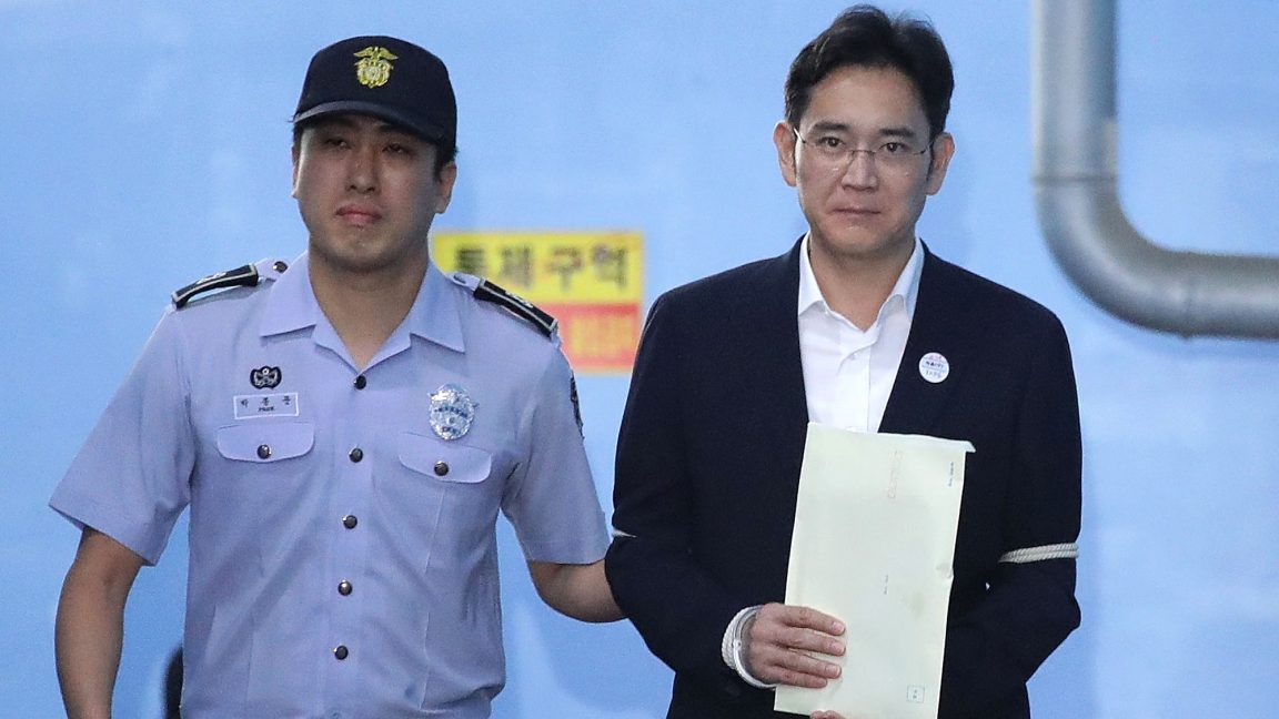Samsung heir convicted, sentenced to 5 years on corruption charges ...