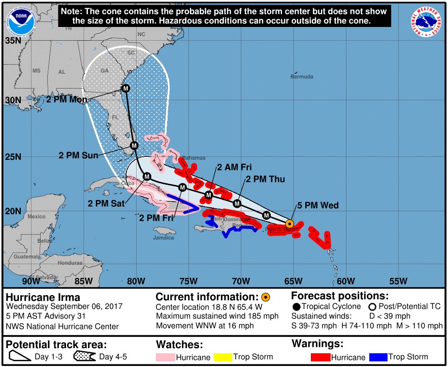 Irma and Florida: Confidence in the hurricane’s forecast track is ...