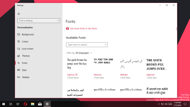 The Windows 10 control panel modernization continues: Fonts get some ...