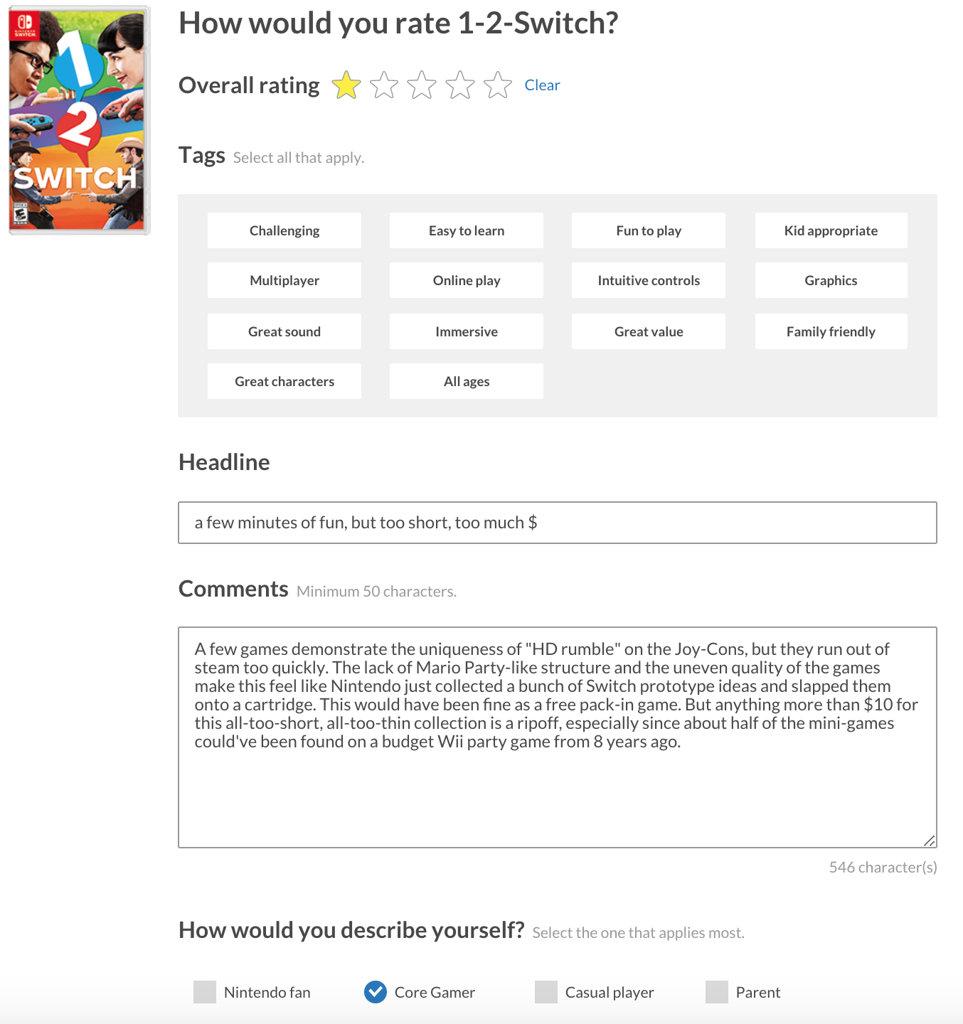 Nintendo: letting our fans review video games might not be a good idea ...