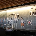 Memorabilia on display at video game studio.