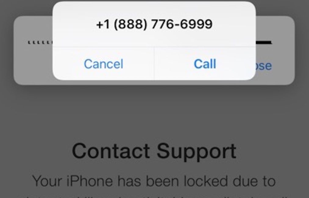 Click on this iOS phishing scam and you’ll be connected to “Apple Care ...