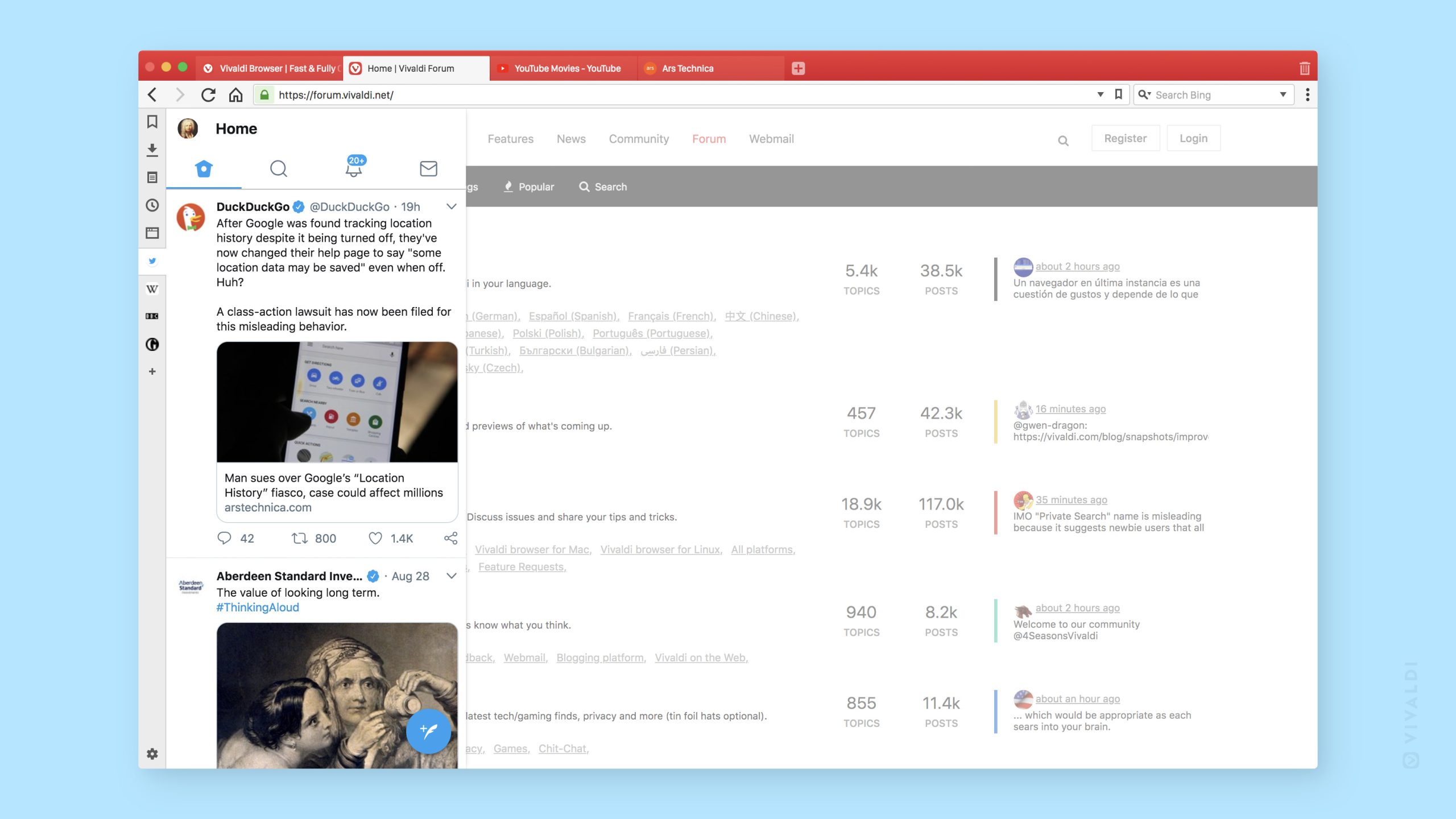 Vivaldi 2.0 review: The modern Web browser does not have to be so bland - Ars Technica