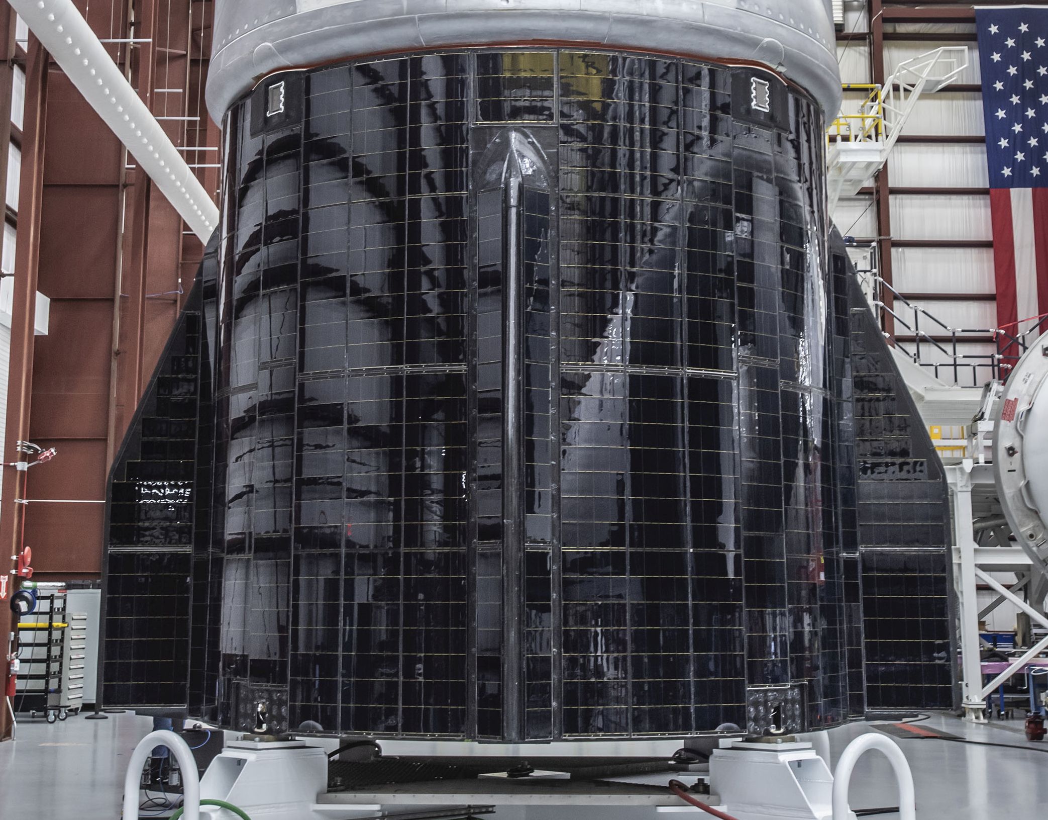 Dragon shows off its new, integrated solar arrays as SpaceX nears first ...