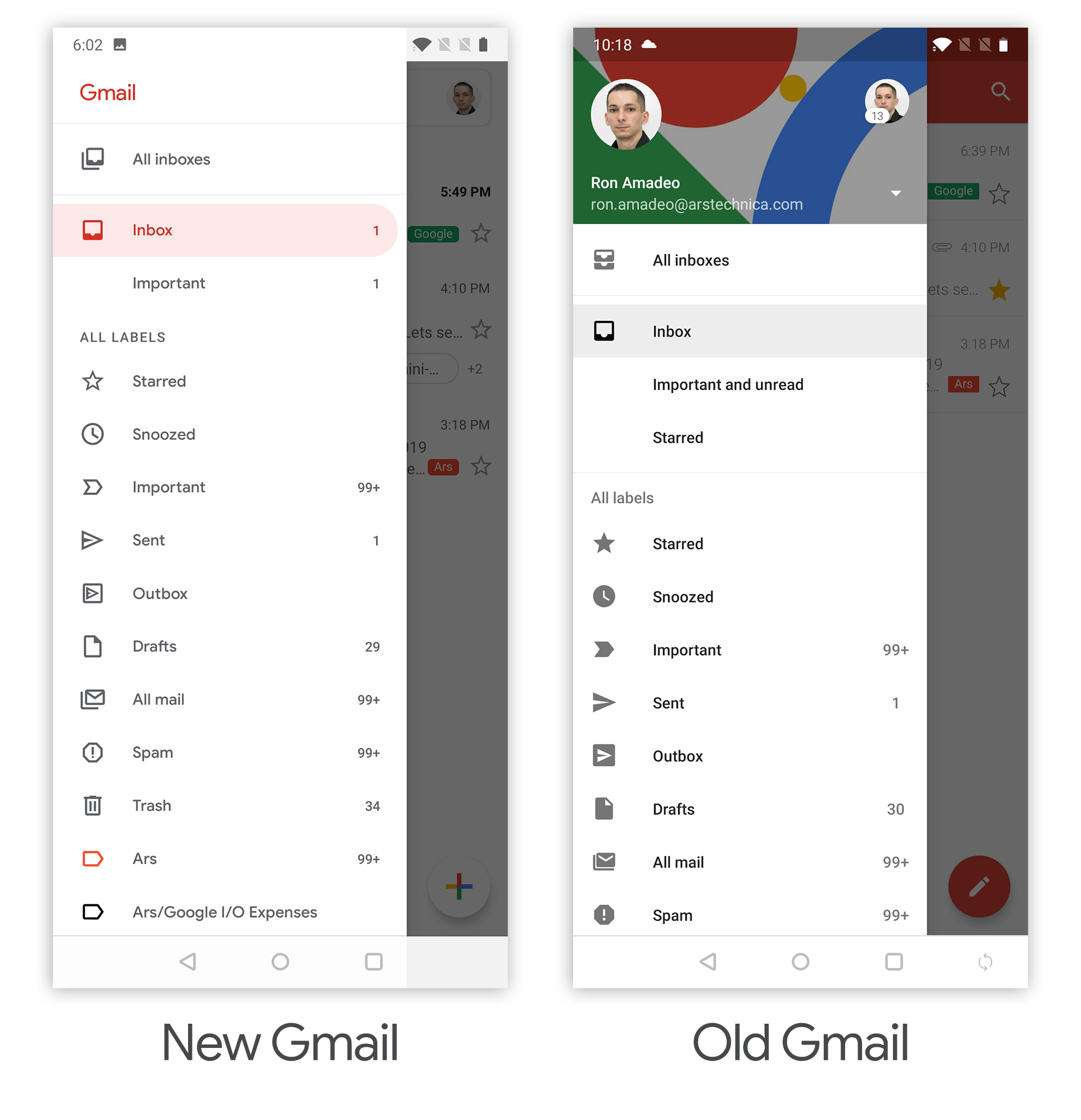 Hands-on with the new Gmail for Android (and iOS) - Ars Technica