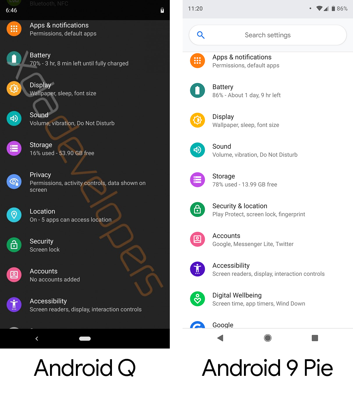 Leaked Android Q build shows off dark mode, improved privacy controls ...