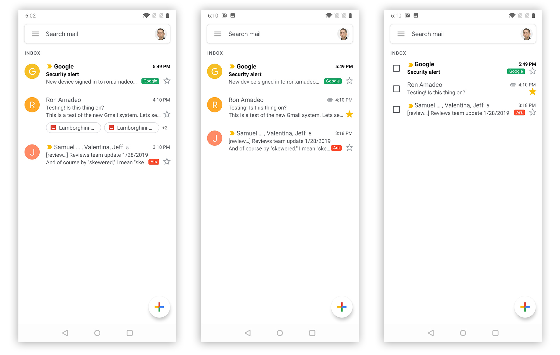 You Can Now Change The Inbox Type In Gmail For Android Send Emails