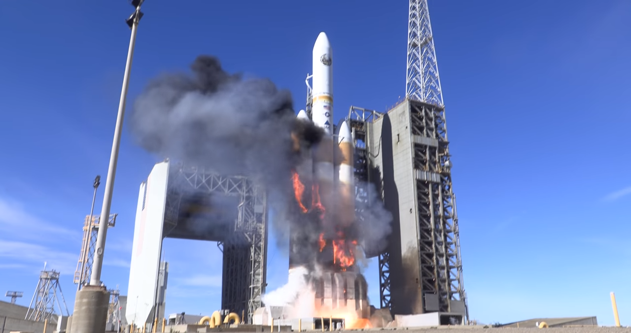 This massive rocket creates a fireball as it launches, and that’s by ...