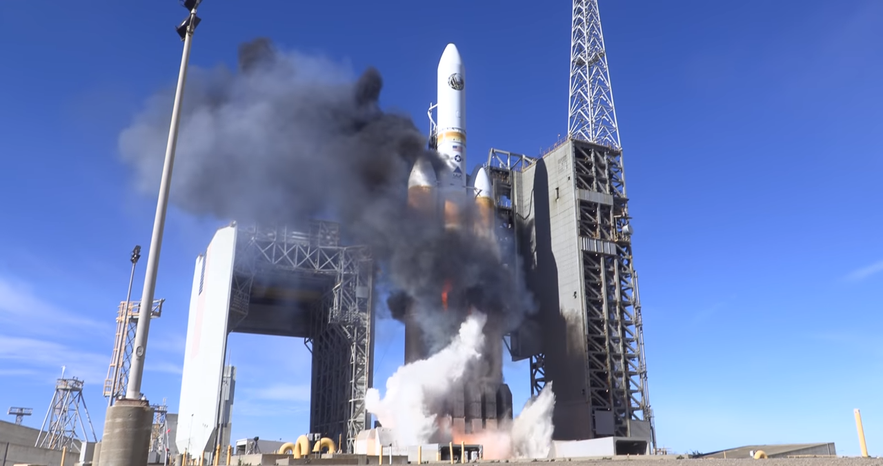 This massive rocket creates a fireball as it launches, and that’s by ...