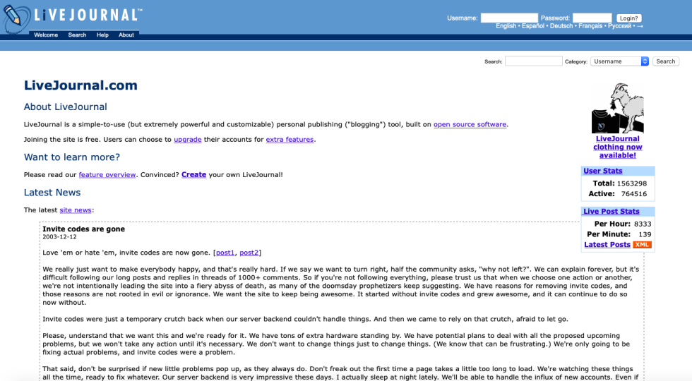 “The Linux of social media”—How LiveJournal pioneered (then lost ...