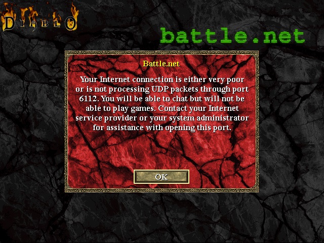 Screenshot from latest version of Diablo 1.