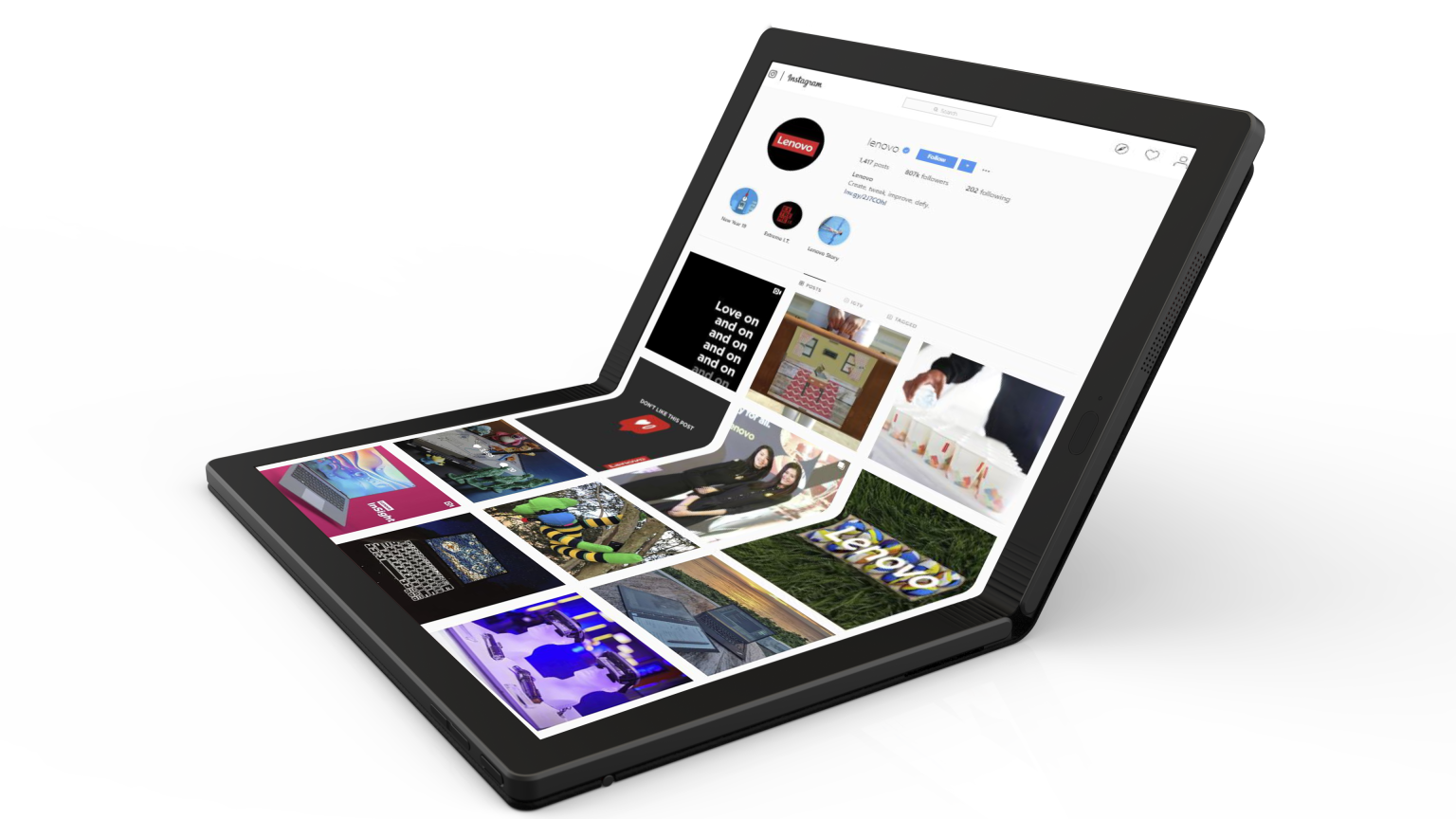 Lenovo shows off a folding-screen laptop, coming some time in 2020 ...