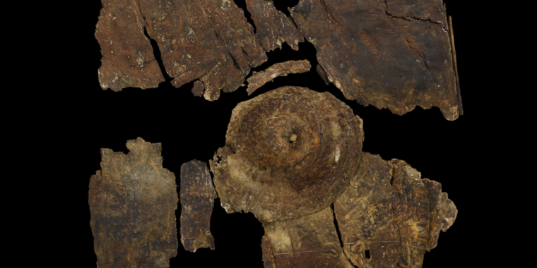 This 2,400-year-old bark shield took a beating in an Iron Age fight ...