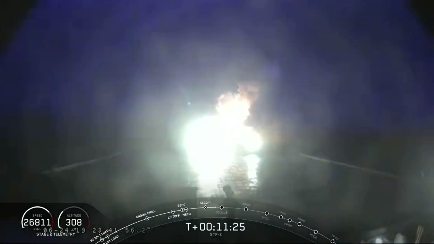 The Falcon Heavy rocket launched early Tuesday—two cores made it back ...