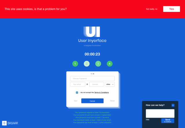Behold, the most (intentionally) poorly designed website ever created ...