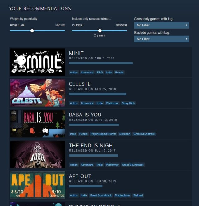 Steam uses machine learning for its new game recommendation engine ...
