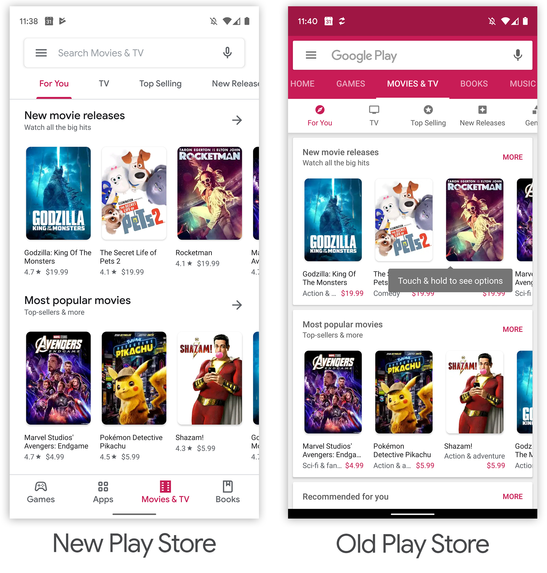 New Version Of The Google Play Store Screen Shots