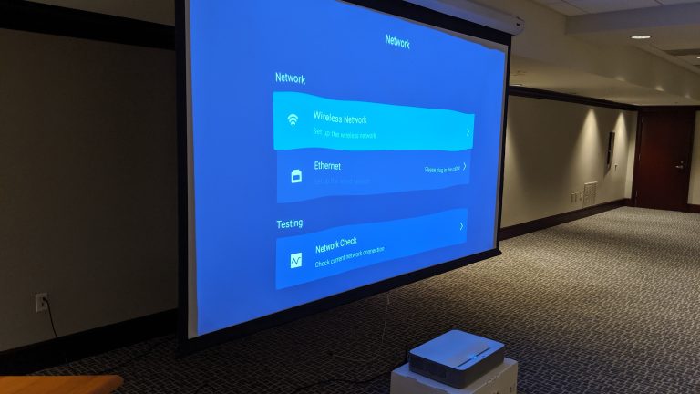 4K projector turns any wall into theater-quality screen from inches ...