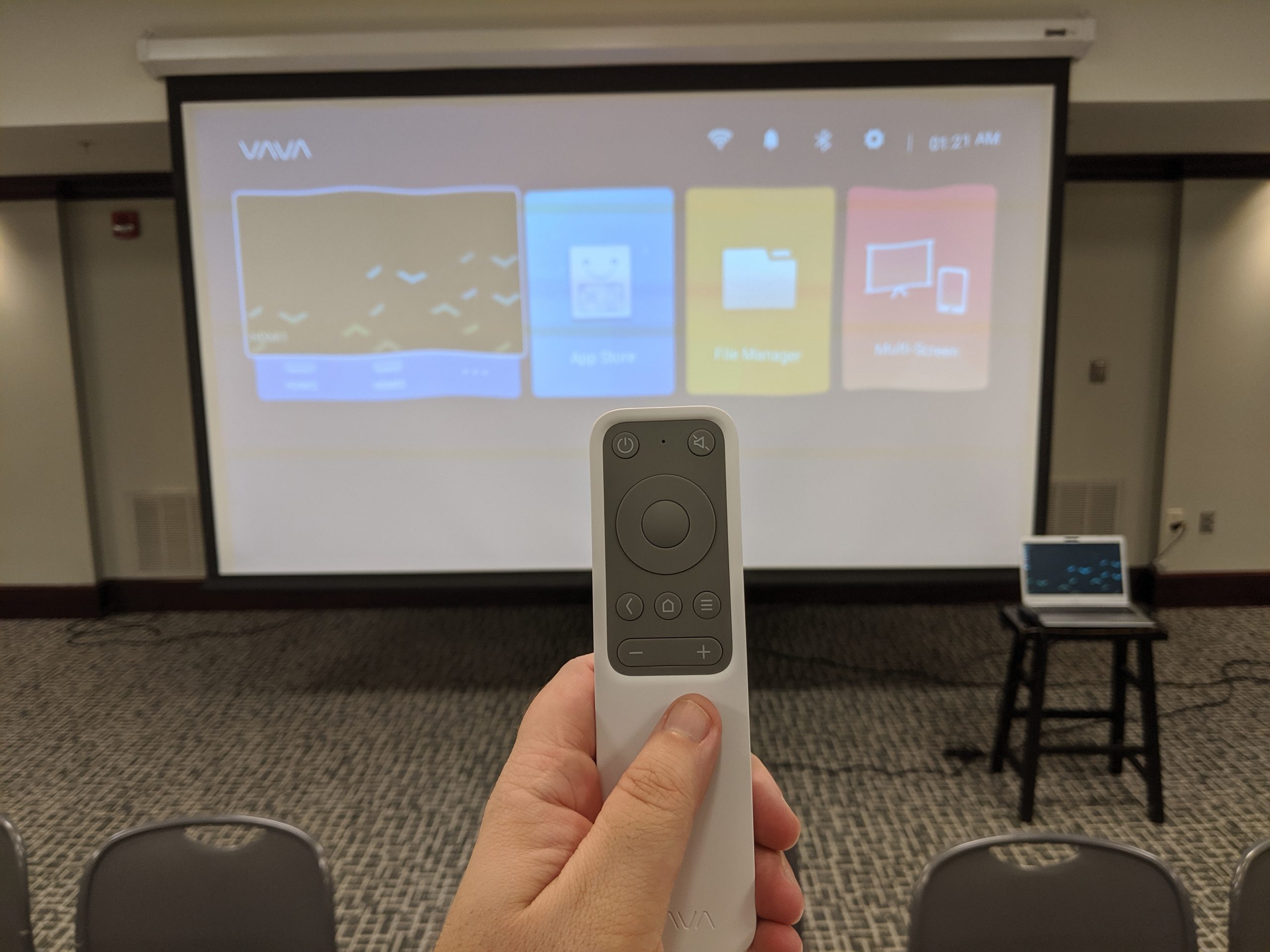4K projector turns any wall into theater-quality screen from inches ...