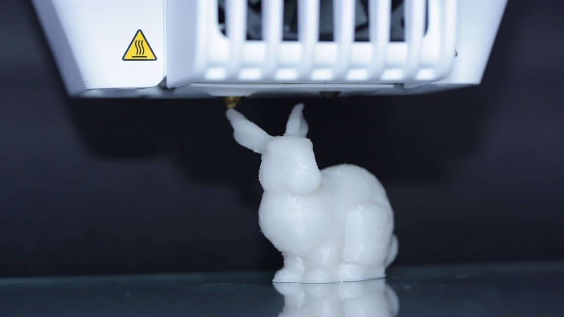 This 3D-printed Stanford bunny also holds the data for its own ...