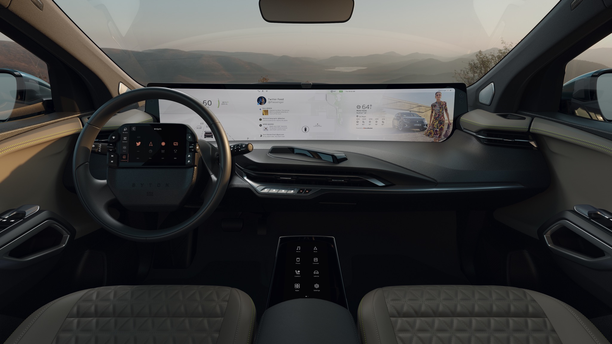Byton is putting a 48-inch screen in its new EV, and it has content ...