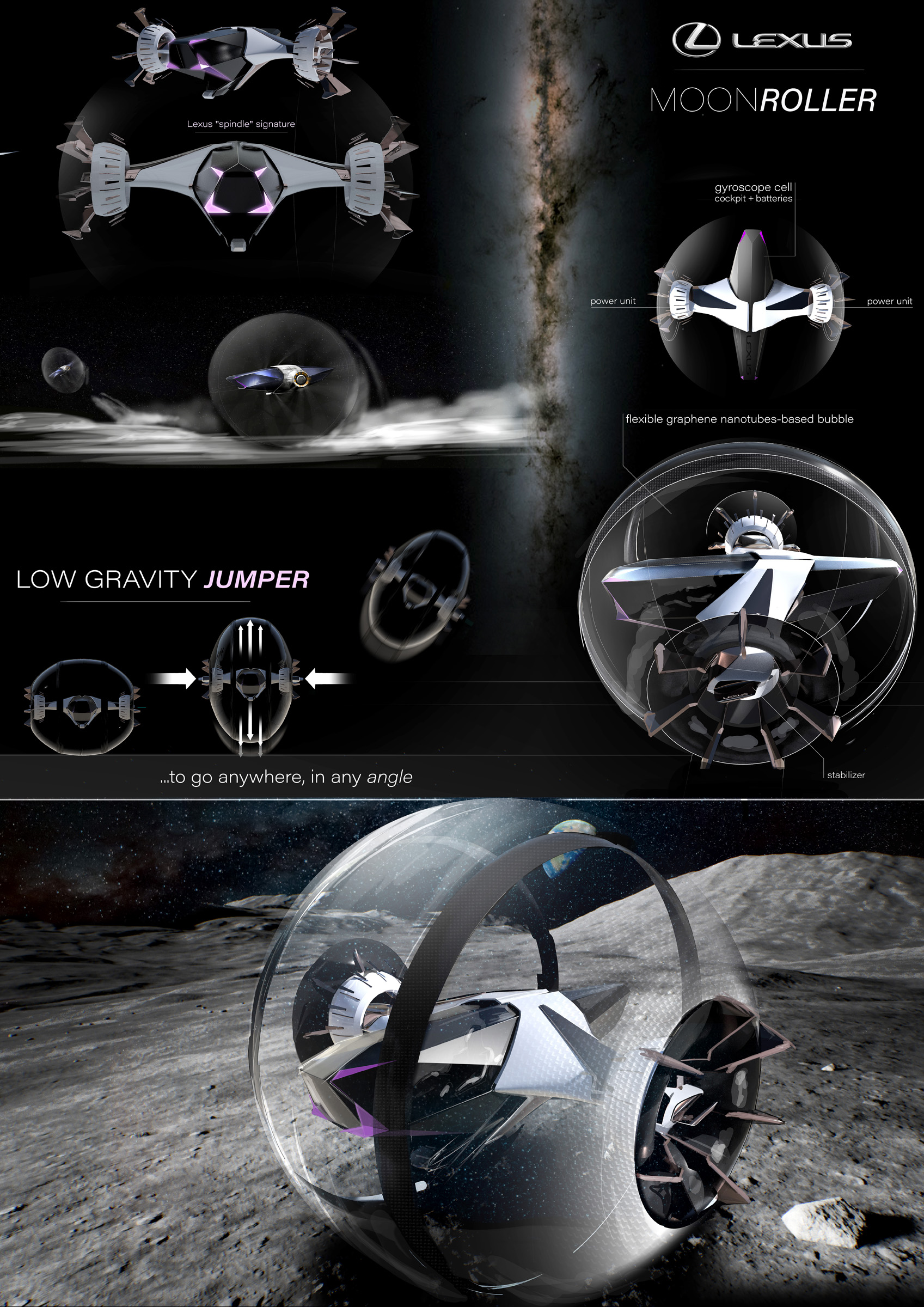 Lexus had its European design team imagine vehicles for moon mobility ...