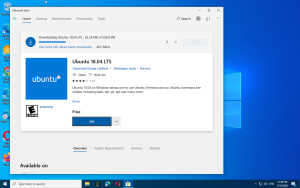 installing Ubuntu 18.04 from Microsoft Store