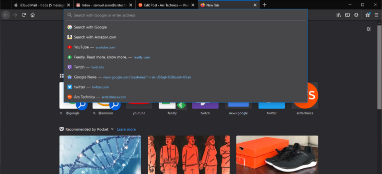 Firefox 75 overhauls the browser’s address bar - Ars Technica