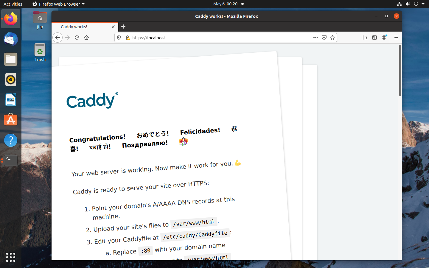 Caddy offers TLS, HTTPS, and more in one dependency-free Go Web server ...