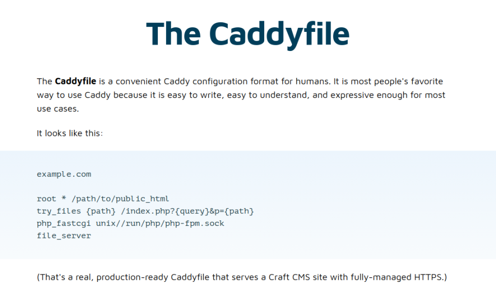 Caddy offers TLS, HTTPS, and more in one dependency-free Go Web server ...
