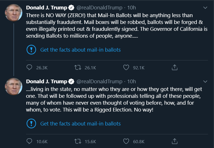 Twitter’s first fact-check on President Trump calls out “false claims ...