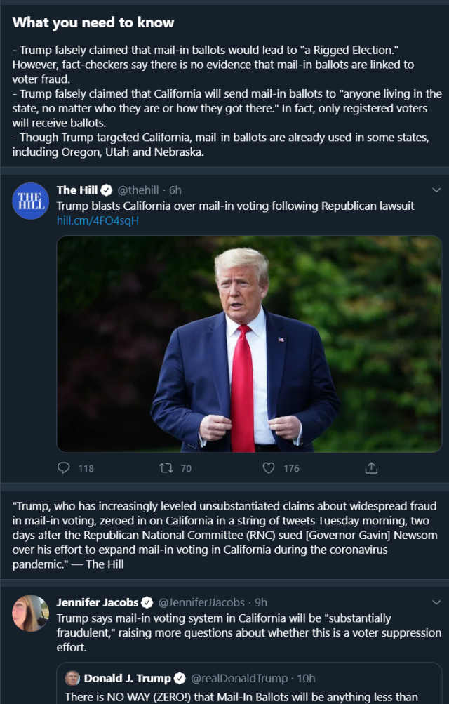 Twitter’s first fact-check on President Trump calls out “false claims ...