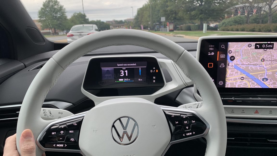 45 minutes on the road in a prototype Volkswagen ID.4 electric car ...